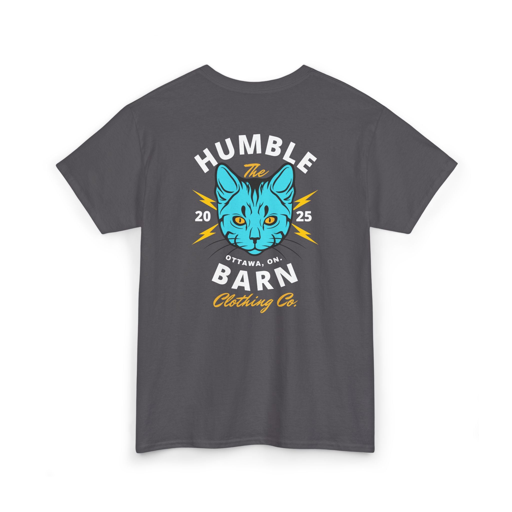 THBCC ELECTRIC BARN CAT TEE – THE HUMBLE BARN CLOTHING CO.
